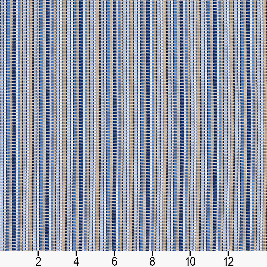 Outdoor Marine Upholstery Stripe Fabric Blue Poolside | Fabric Bistro | Columbia | South Carolina