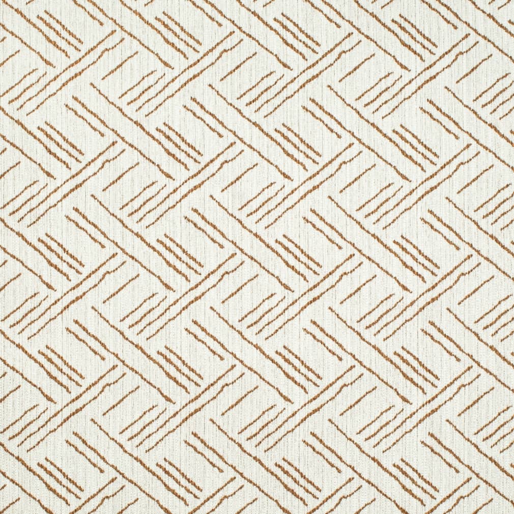 Cream Brown Geometric Upholstery Fabric | Fabric Bistro | Columbia | SC