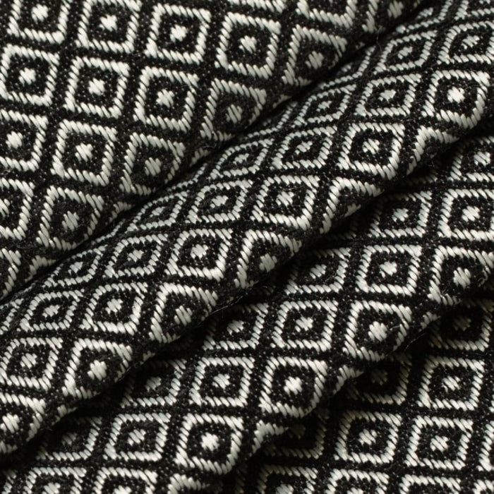 Black Geometric Diamond Upholstery Fabric | Fabric Bistro | Columbia | SC