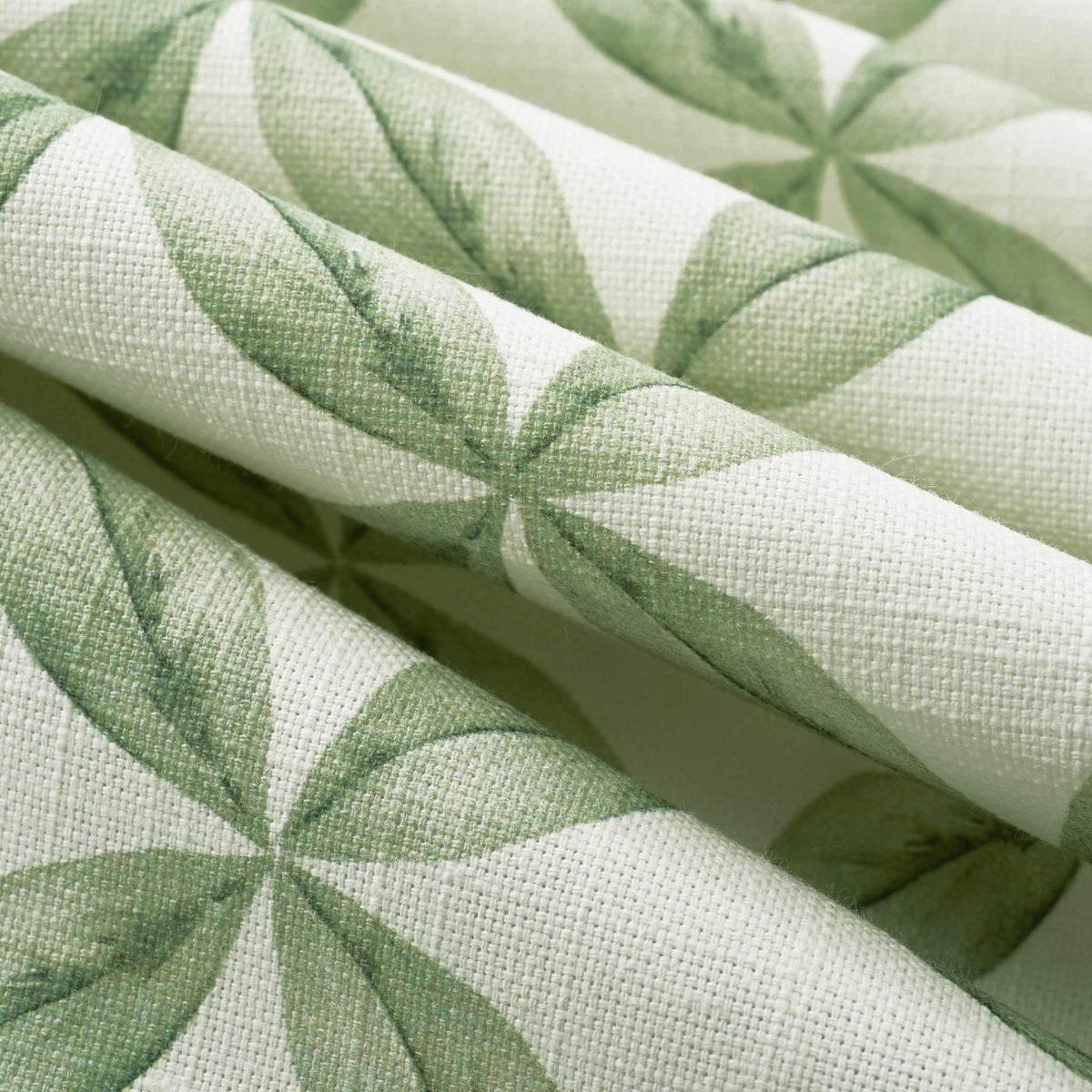 Cotton Cream Sage Green Geometric Drapery Fabric | Fabric Bistro ...