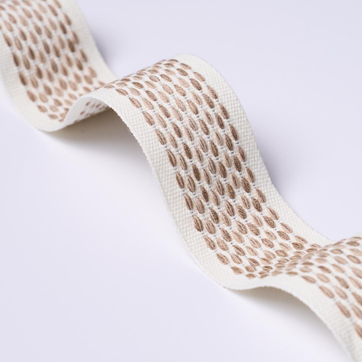 Schumacher Portola Tape Indoor/Outdoor Trim Flax | Fabric Bistro ...