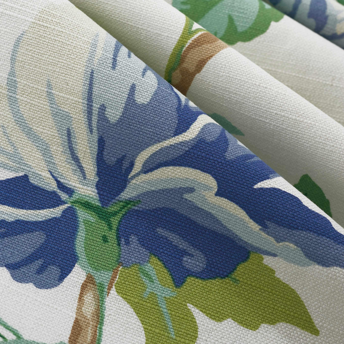 Linen Cotton Blue Floral Upholstery Fabric | Fabric Bistro | Columbia | SC