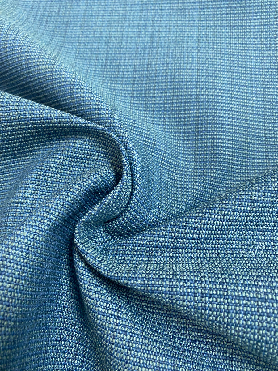 Teal Blue MCM Textured Upholstery Fabric | Fabric Bistro | Columbia | SC