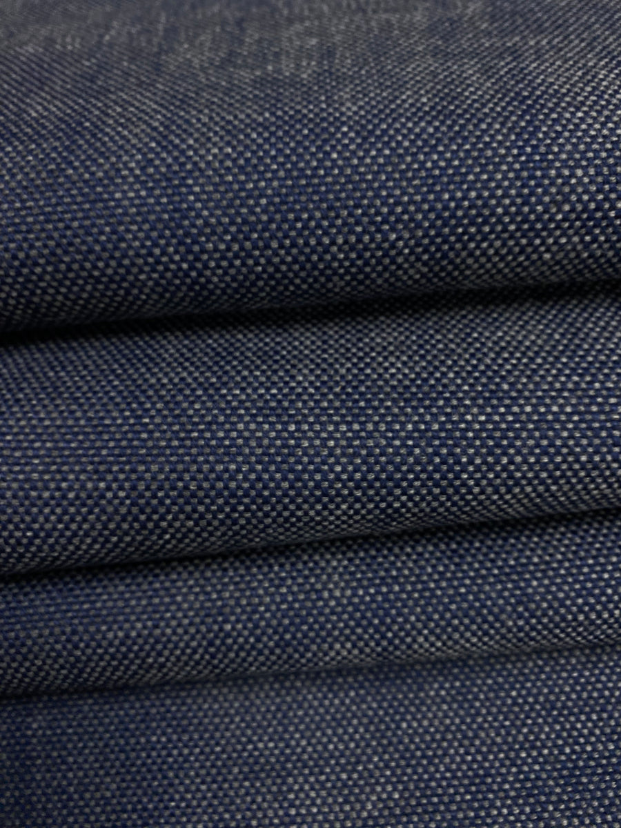 Navy Blue MCM Tweed Upholstery Fabric | Fabric Bistro | Columbia | SC