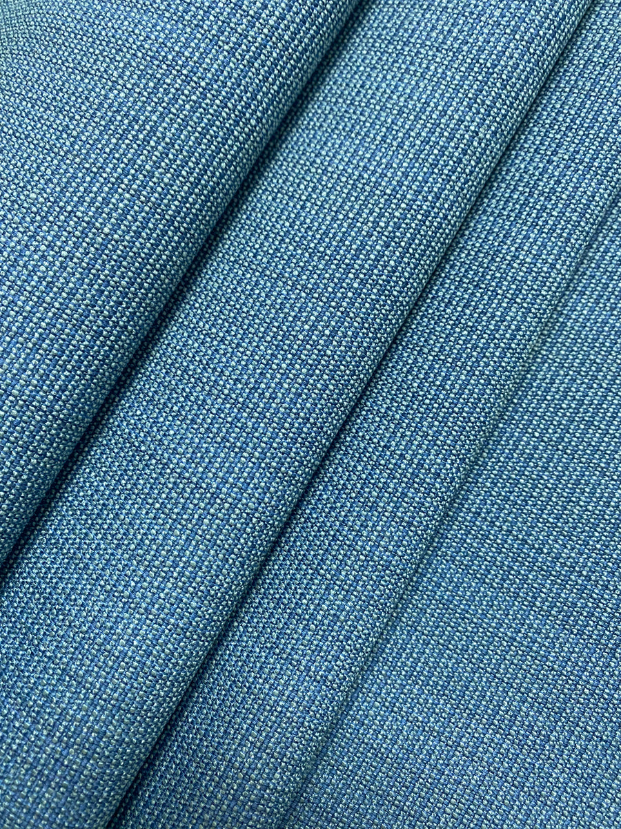 Teal Blue MCM Textured Upholstery Fabric | Fabric Bistro | Columbia | SC