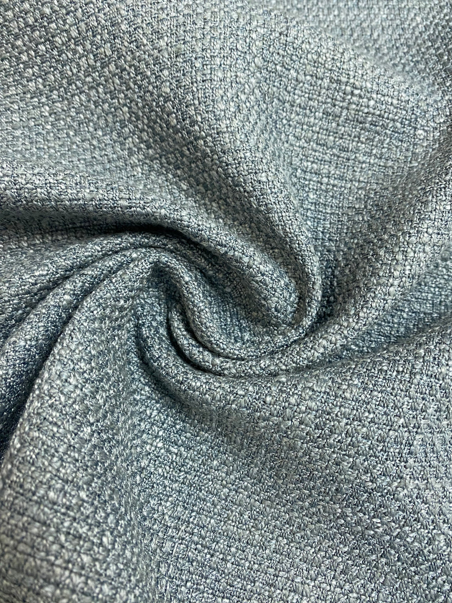 Steel Blue MCM Tweed Upholstery Fabric | Fabric Bistro | Columbia | SC