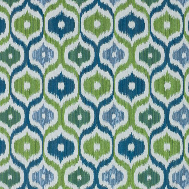 Rio Arriba Lime Gren Teal Blue Geometric Upholstery Fabric / Lagoon ...