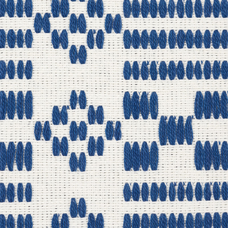 Schumacher Wilson Embroidery Fabric Indigo | Fabric Bistro | Columbia ...