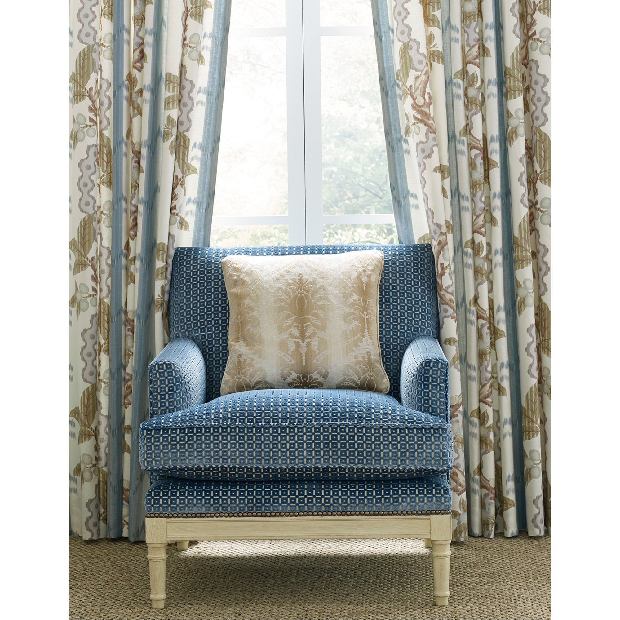 Brunschwig & Fils Savanne Velvet Fabric Blue | Fabric Bistro | Columbia ...