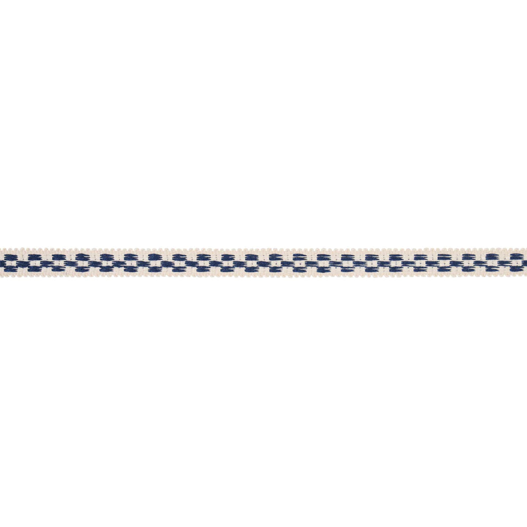 Schumacher Crawford Check Tape Narrow Indigo | Fabric Bistro | Columbia ...