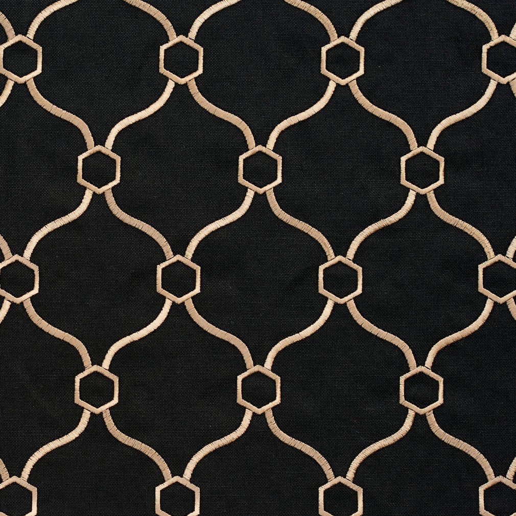 black patterned fabric