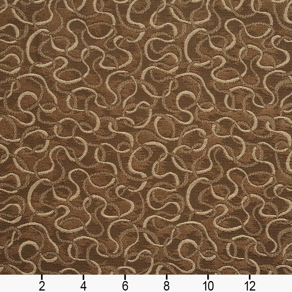 Teflon Brown Squiggly Upholstery Fabric Java | Fabric Bistro | Columbia ...