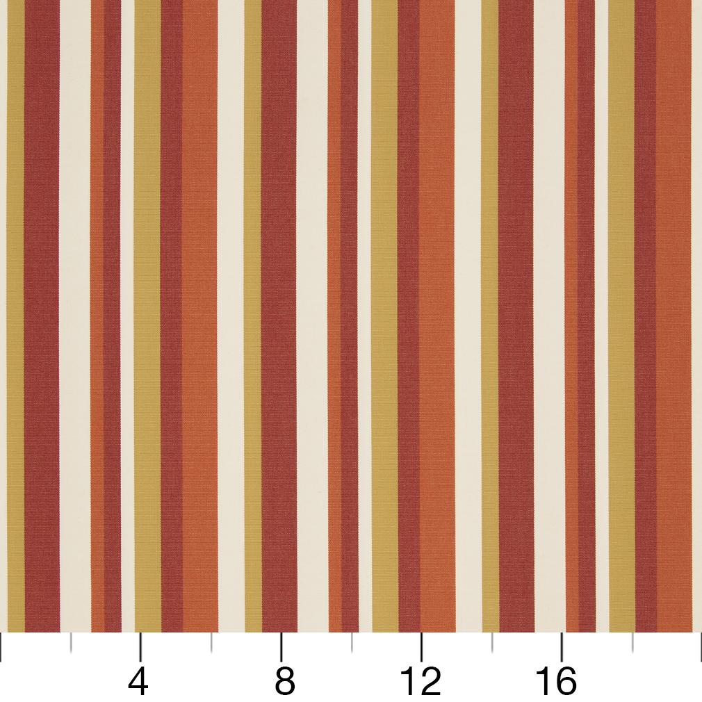 Stripe Upholstery Drapery Fabric Burgundy Coral White Sienna | Fabric ...