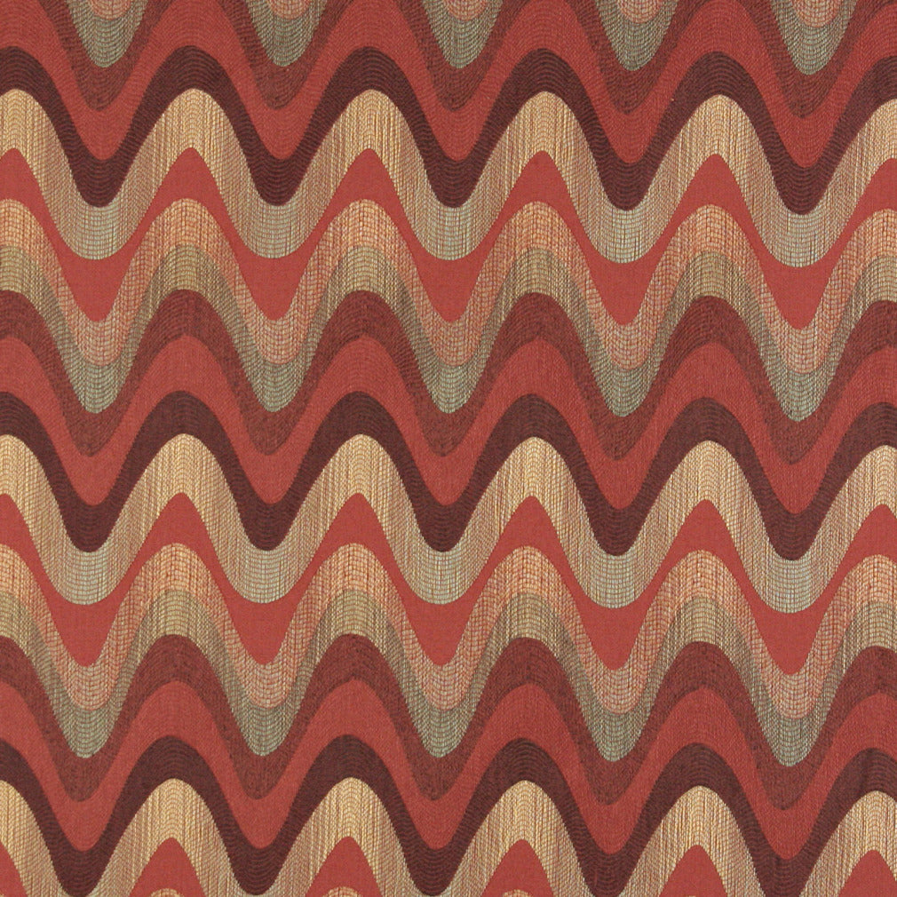 Cityscapes Burgundy Maroon Red Olive Wavy Fabric | Fabric Bistro ...