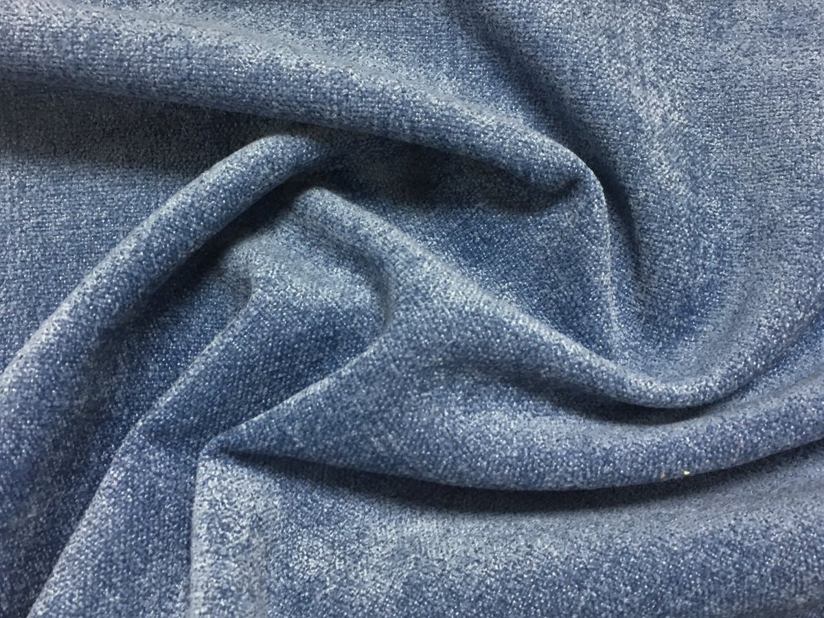 French Blue Chenille Upholstery Fabric | Fabric Bistro | Columbia ...