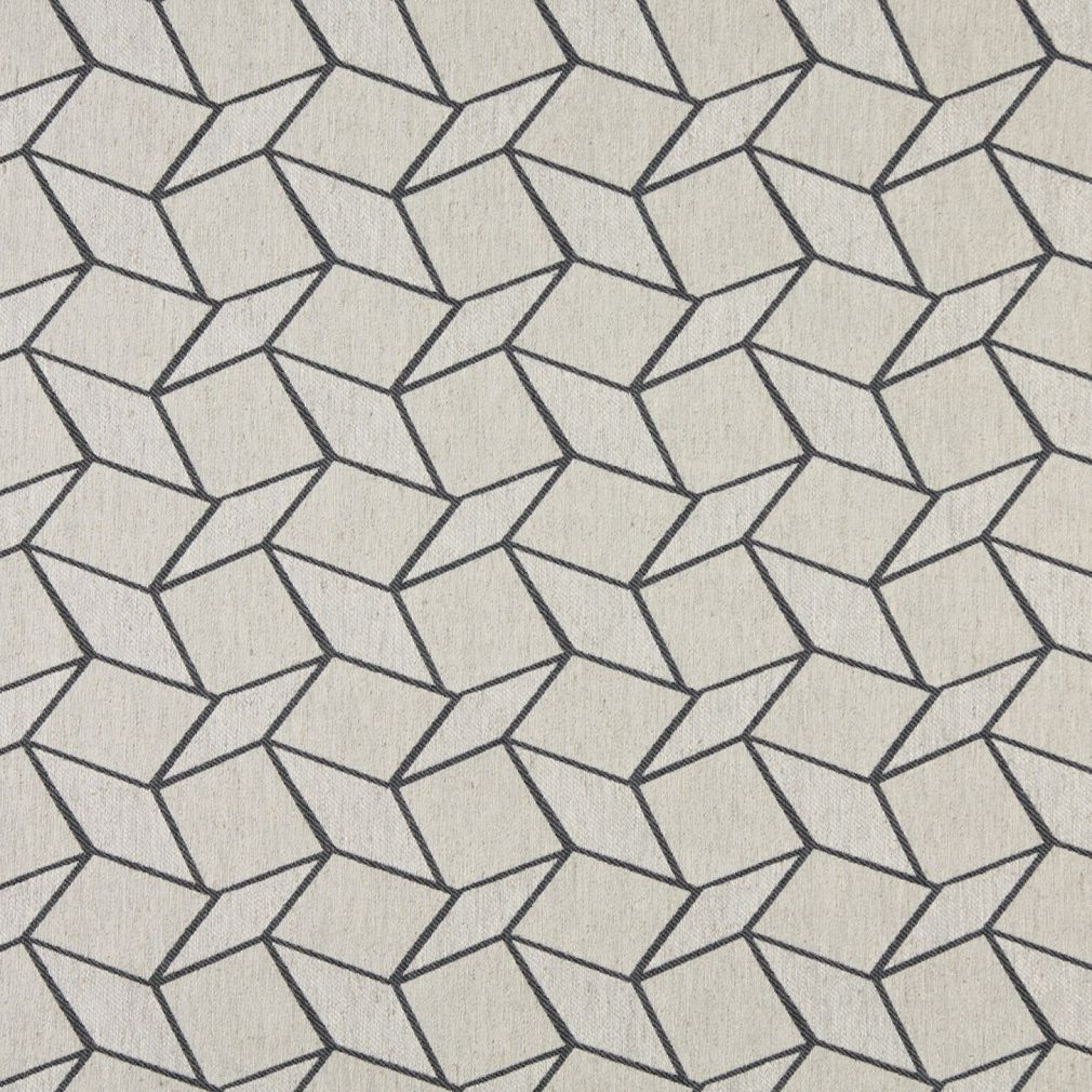 Heavy Duty Upholstery Geometric Fabric Gray White | Fabric Bistro ...