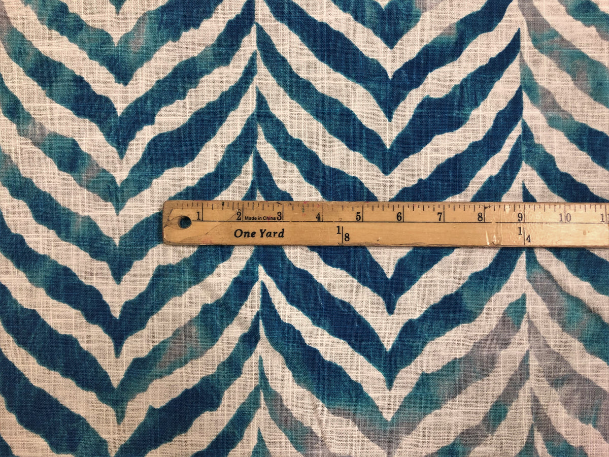 Teal Zebra Drapery Fabric | Fabric Bistro | Columbia | South Carolina