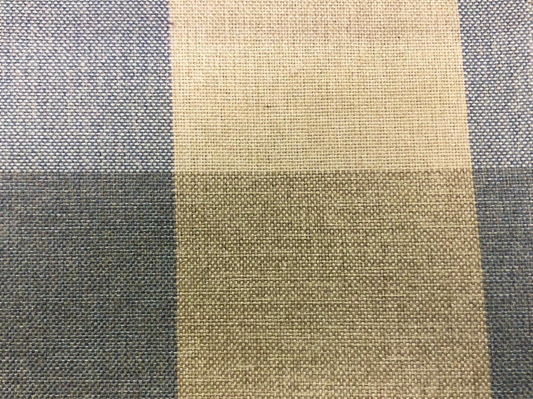 Beige Blue Check Fabric | Fabric Bistro | Columbia | South Carolina