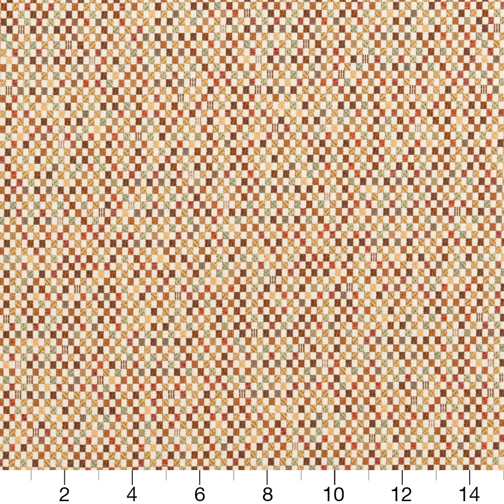 Upholstery Drapery Mini Check Fabric Coral | Fabric Bistro | Columbia ...