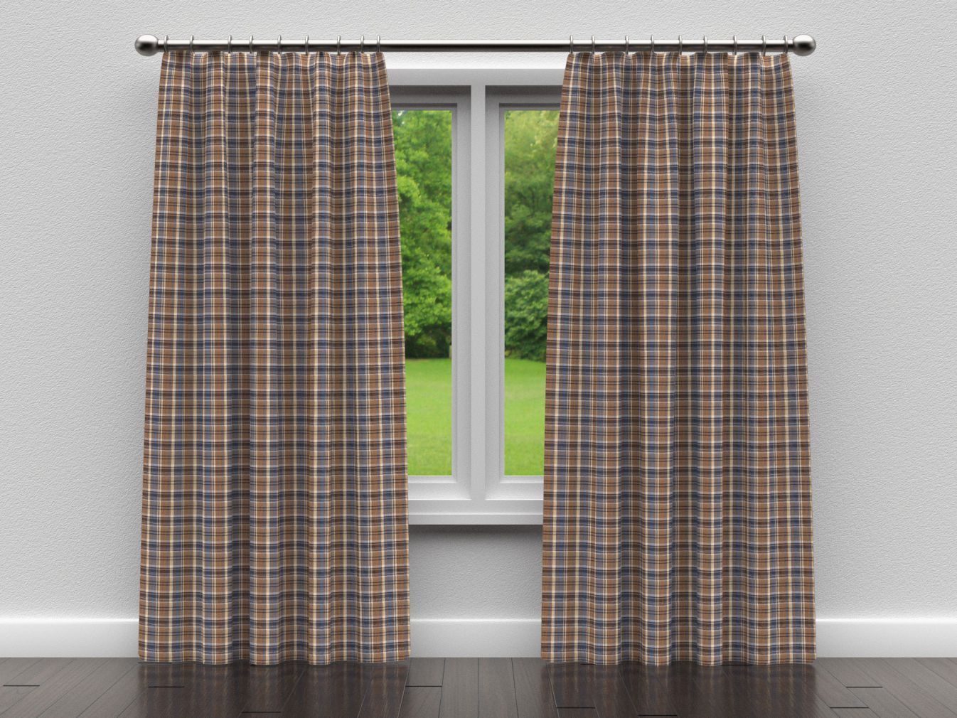 Upholstery Drapery Fabric Indigo Plaid | Fabric Bistro | Columbia ...