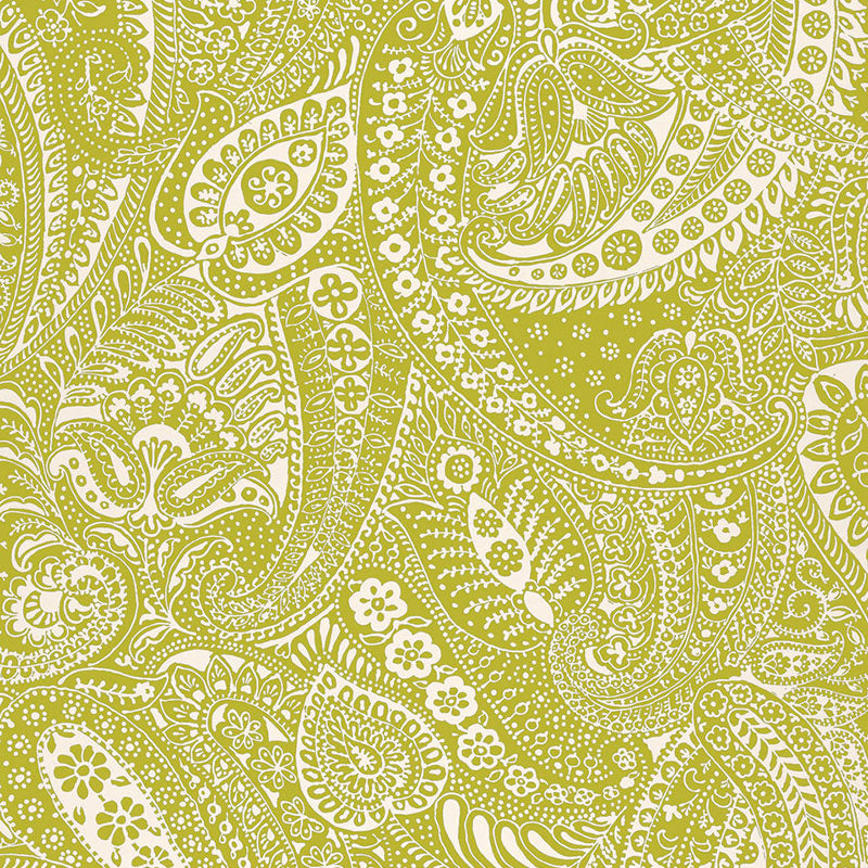 Schumacher Paisley Print Soft Chartreuse | Fabric Bistro | Columbia ...