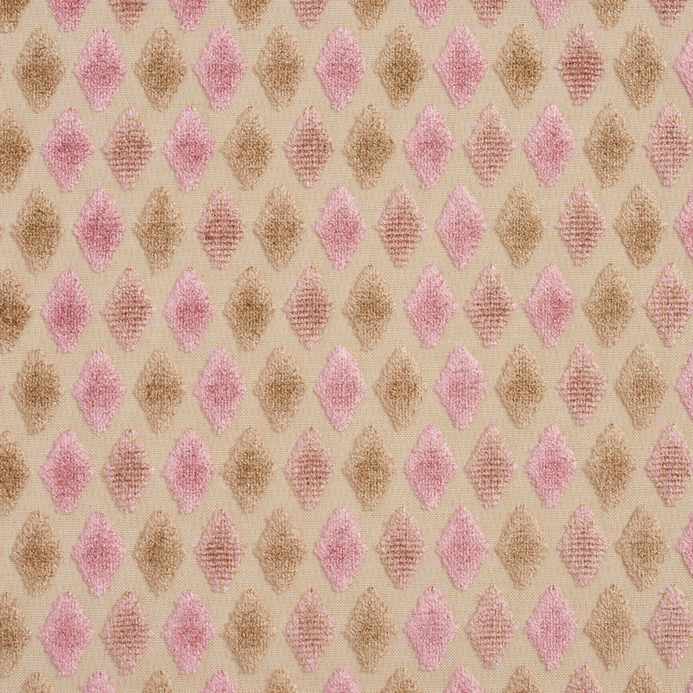 Cut Velvet Pink Geometric Diamond Fabric | Fabric Bistro | Columbia ...