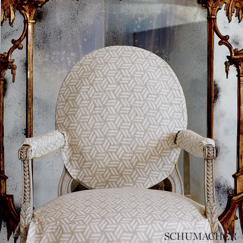 Schumacher Tumbling Blocks Fabric Cobalt | Fabric Bistro | Columbia ...