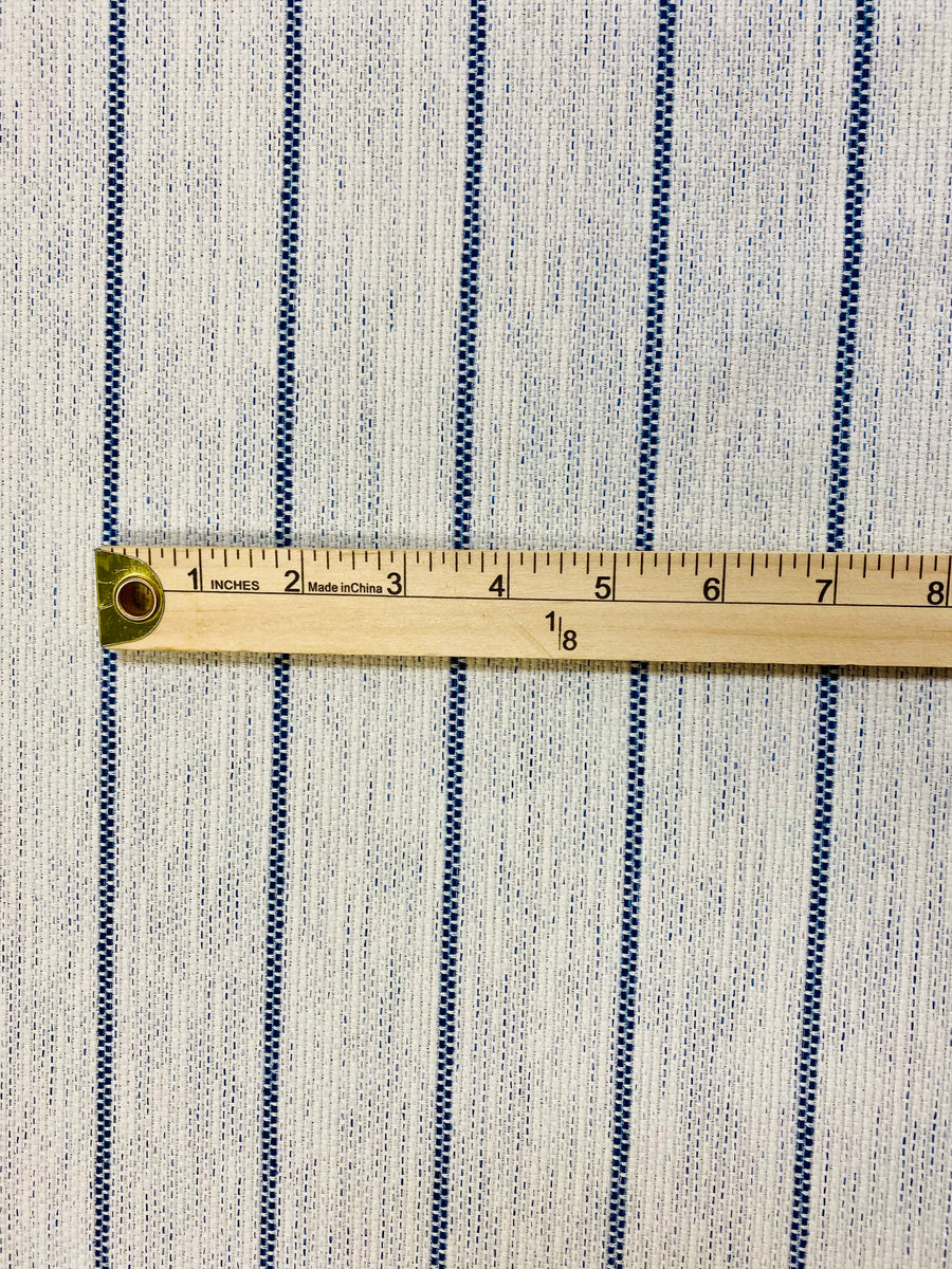 Navy Blue Cream Nautical Stripe Fabric | Fabric Bistro | Columbia | SC