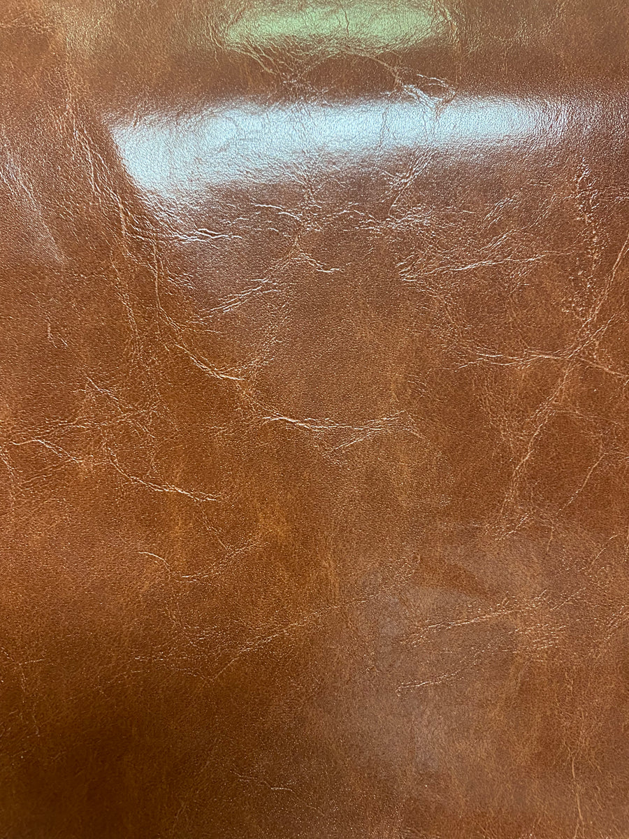 Cognac Brown Faux Leather Vinyl | Fabric Bistro | Columbia | South Carolina