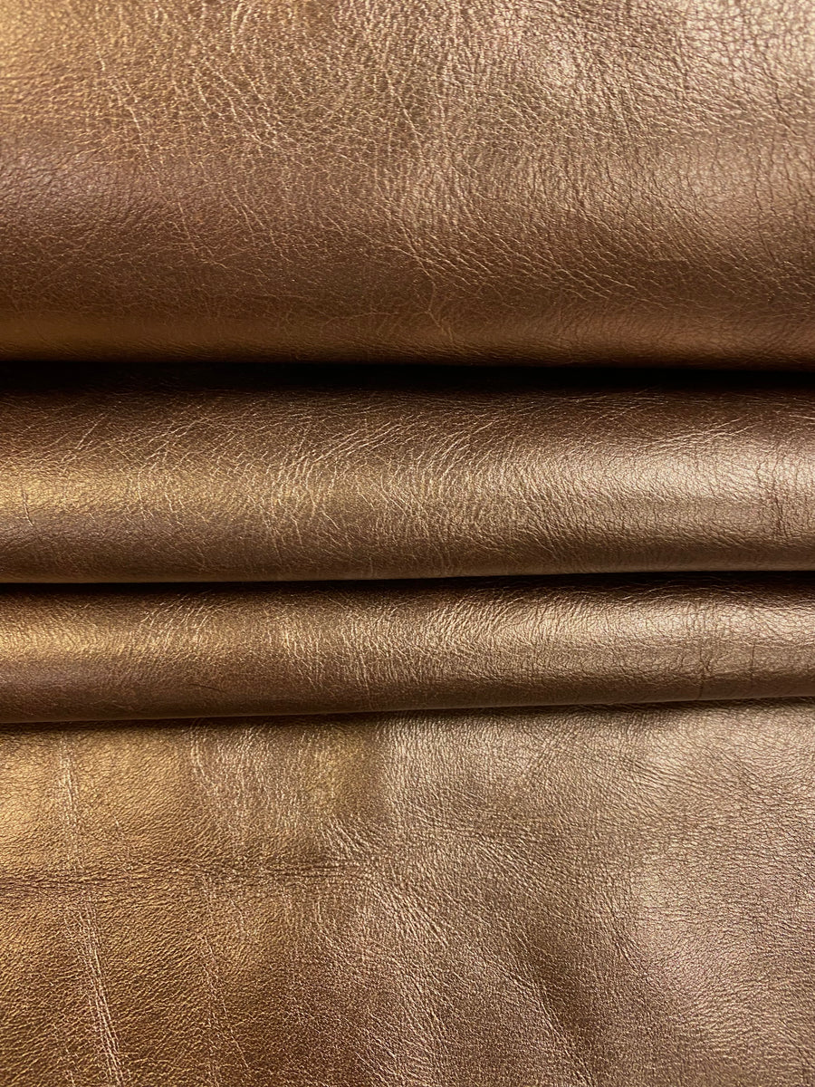 Copper Metallic Genuine Leather Upholstery | Fabric Bistro | Columbia | SC