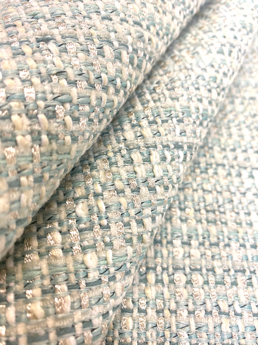 Seafoam Aqua Tweed Upholstery Fabric | Fabric Bistro | Columbia | South ...