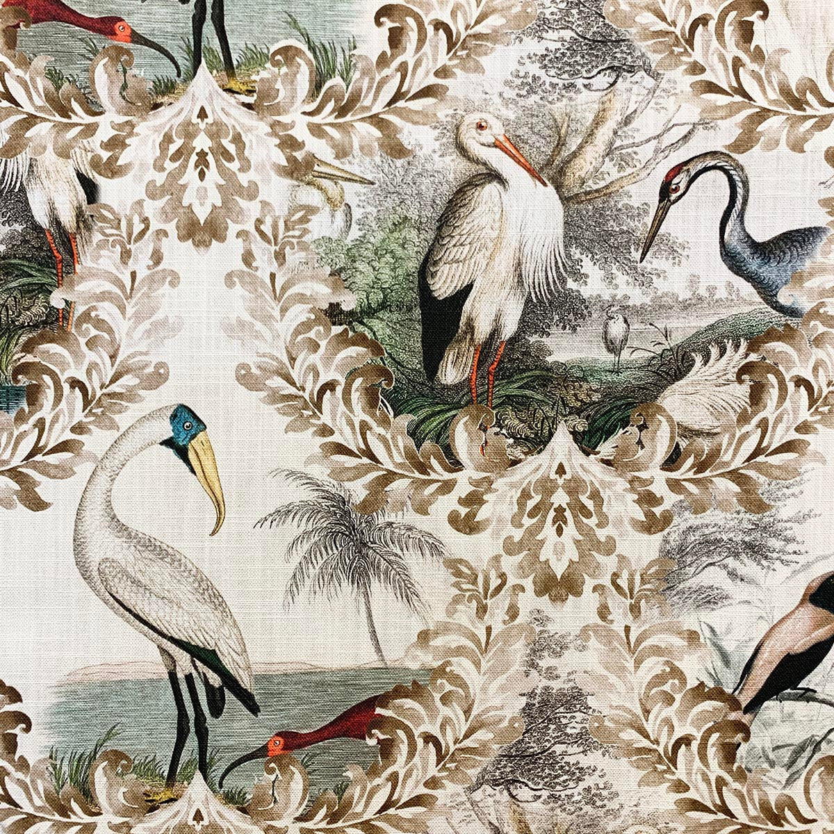 Heron French Country Toile Upholstery Fabric| Fabric Bistro | Columbia | SC