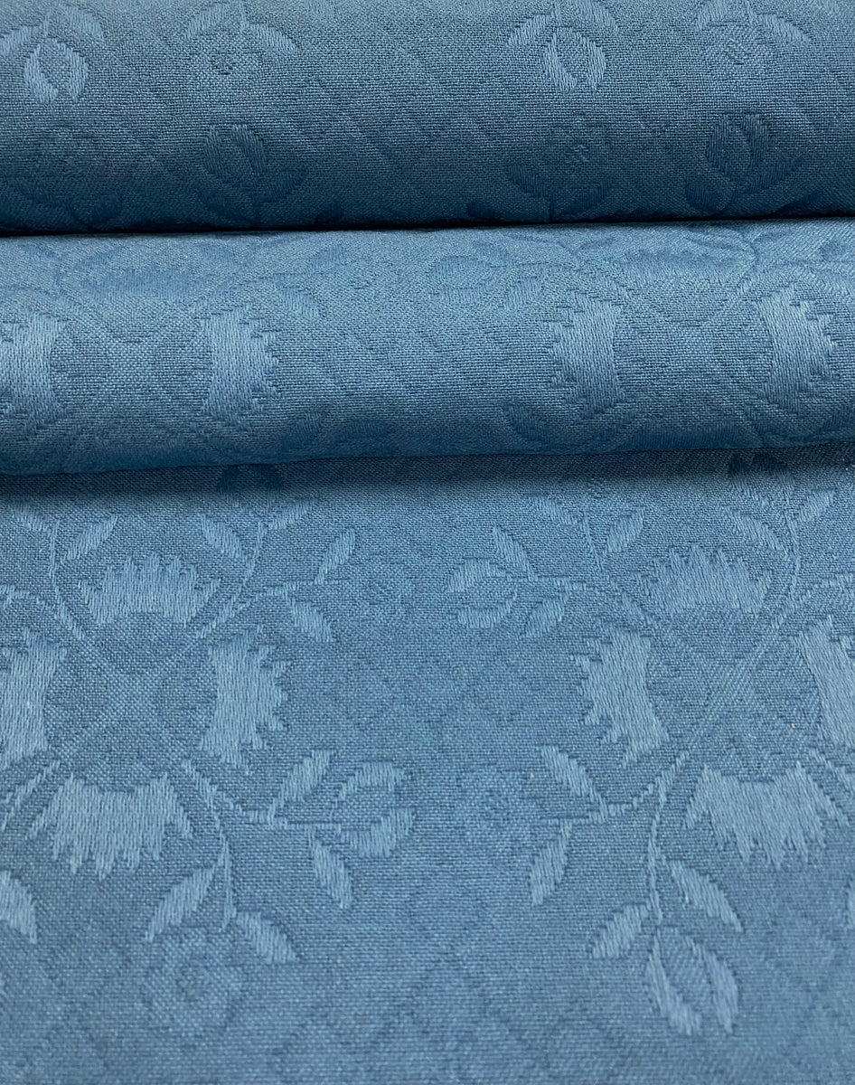 French Blue Floral Uph Fabric | Fabric Bistro | Columbia | South Carolina