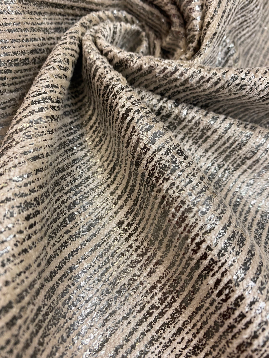 Silver Beige Metallic Upholstery Velvet Fabric | Fabric Bistro ...